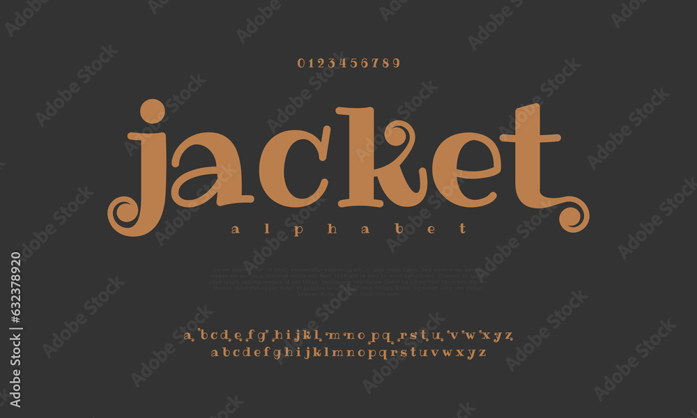 Jacket premium luxury elegant alphabet letters and numbers. Elegant ...