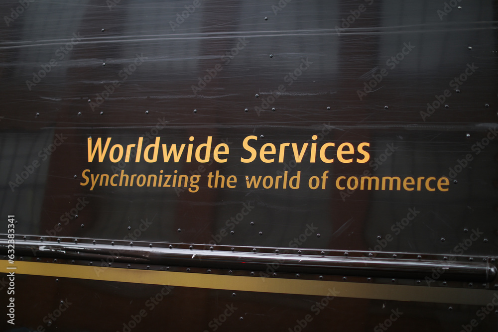 Foto de Boston, MA, USA, August 7, 2023, United Parcel Services, UPS ...