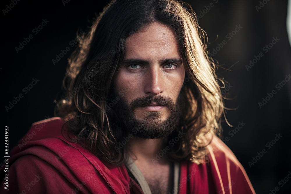 Jesus wearing a red sash in the parable of the Prodigal Son in Luke 15: ...
