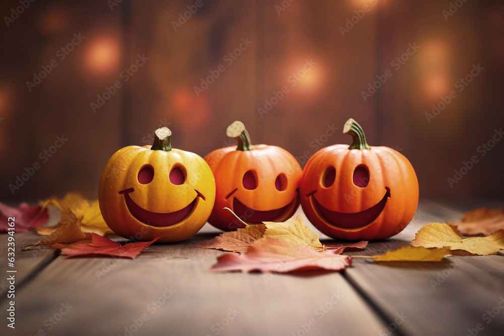 whimsical autumn scene comes to life with an array of happy apples ...