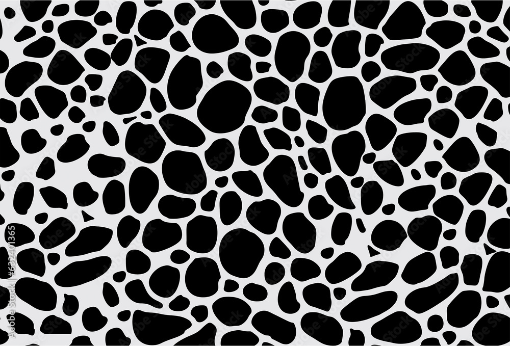 Skin of animal. Spotted texture. Seamless background. Scattered black ...