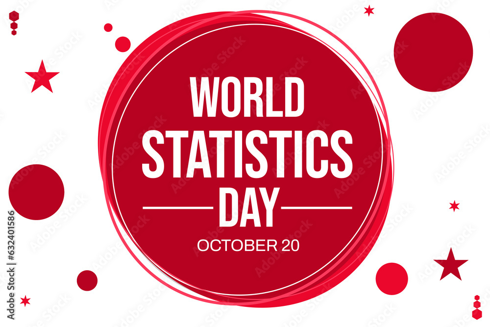 World Statistics Day Wallpaper with circle and stars in the backdrop ...