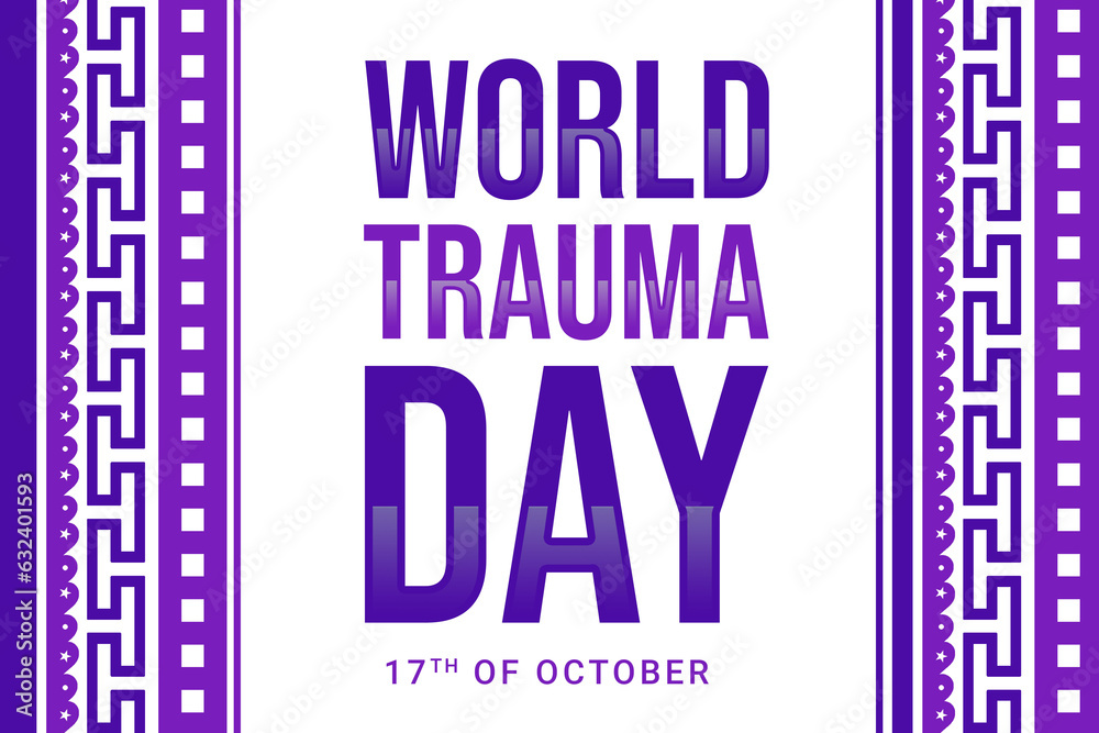 World Trauma Day Wallpaper with white background and border design ...