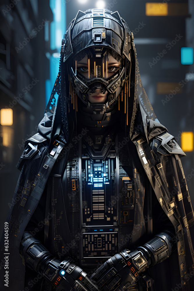 Horrorcryptopunk Cybergoth Technomancer in Creased Crinkled Wrinkled ...