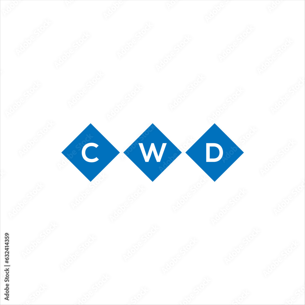 CWD letter technology logo design on white background. CWD creative ...