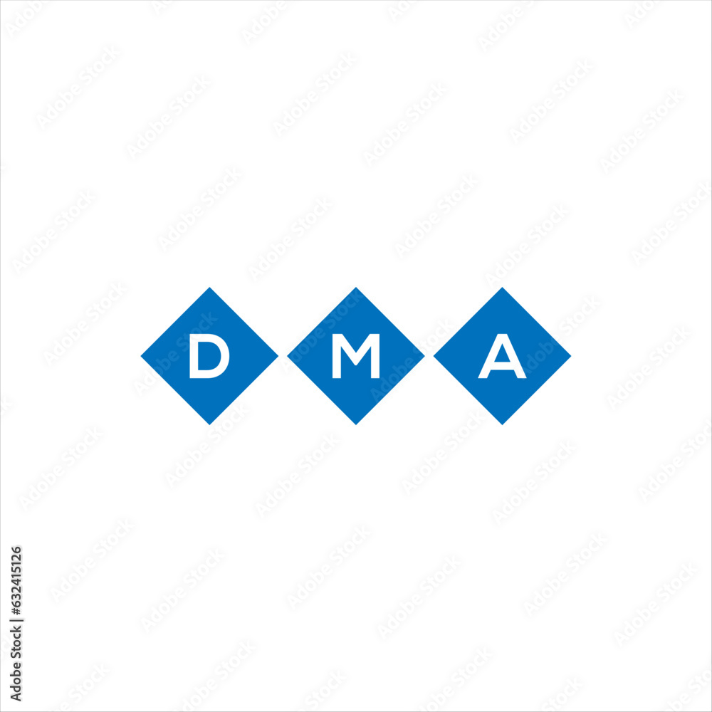 DMA letter technology logo design on white background. DMA creative ...