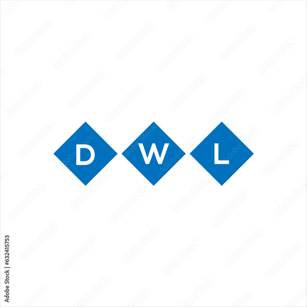 DWL letter technology logo design on white background. DWL creative ...