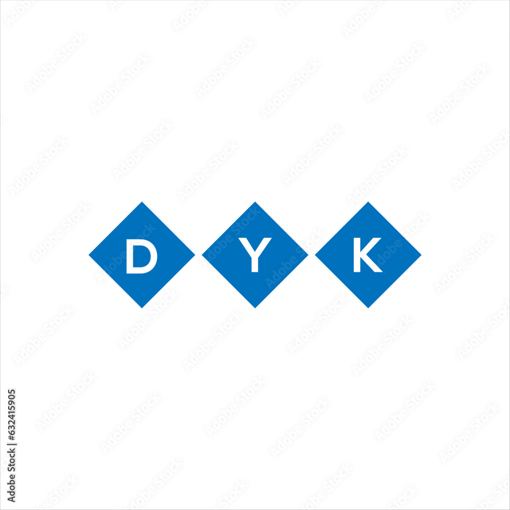 Vecteur Stock DYk letter technology logo design on white background ...