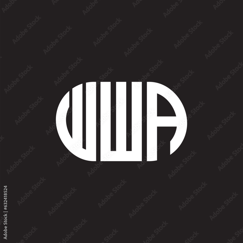 WWA letter technology logo design on black background. WWA creative ...