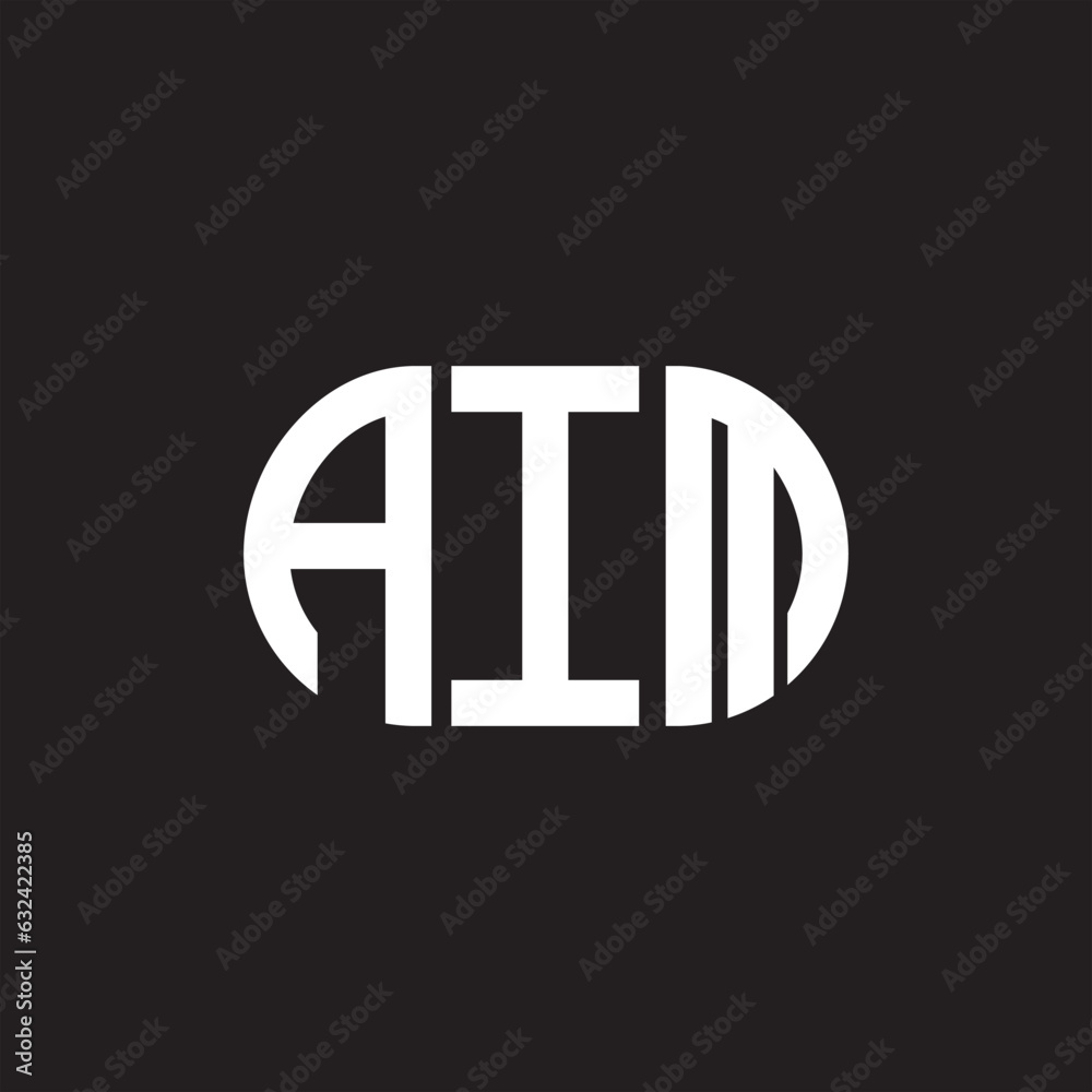 AIM letter technology logo design on black background. AIM creative ...