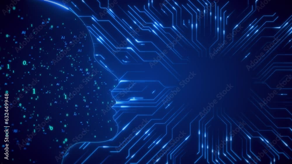 Artificial Intelligence Quantum Computer Technology digital brain bid ...