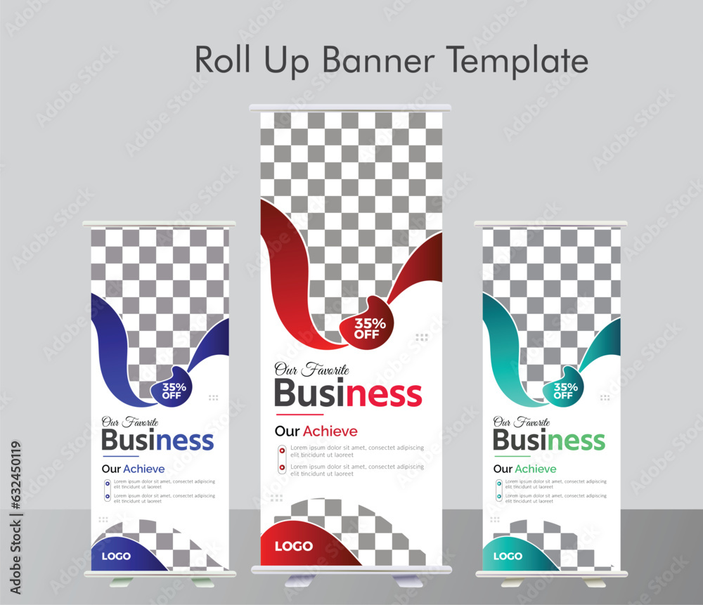 elean and professional business roll up banner template.digital business roll up bannert ...