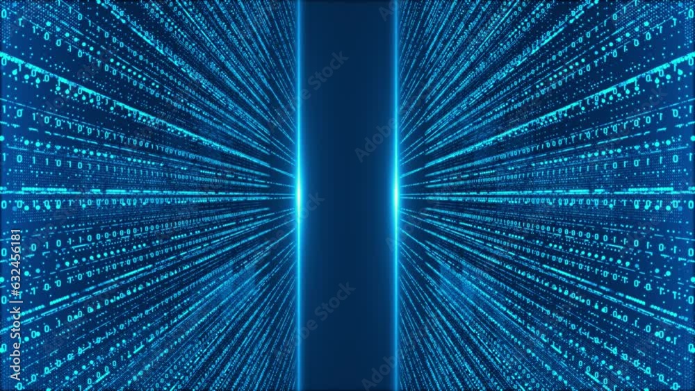 Digital Big data stream futuristic wave infographic, Technology in ...