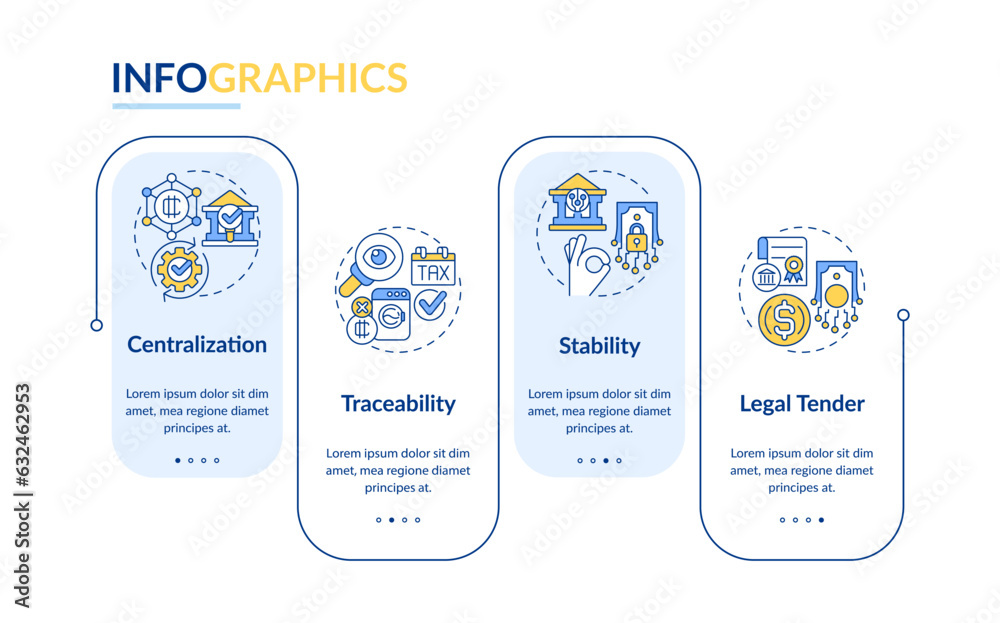 2D digital currency vector infographics template, data visualization ...