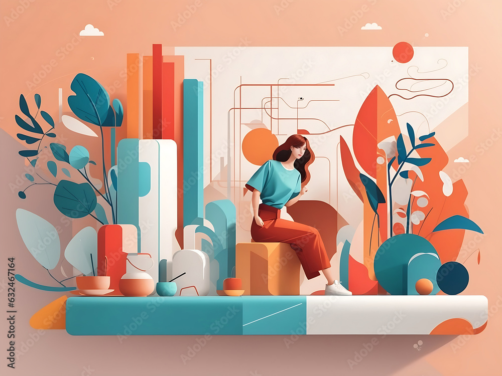 These illustrations are characterized by their use of simple lines ...