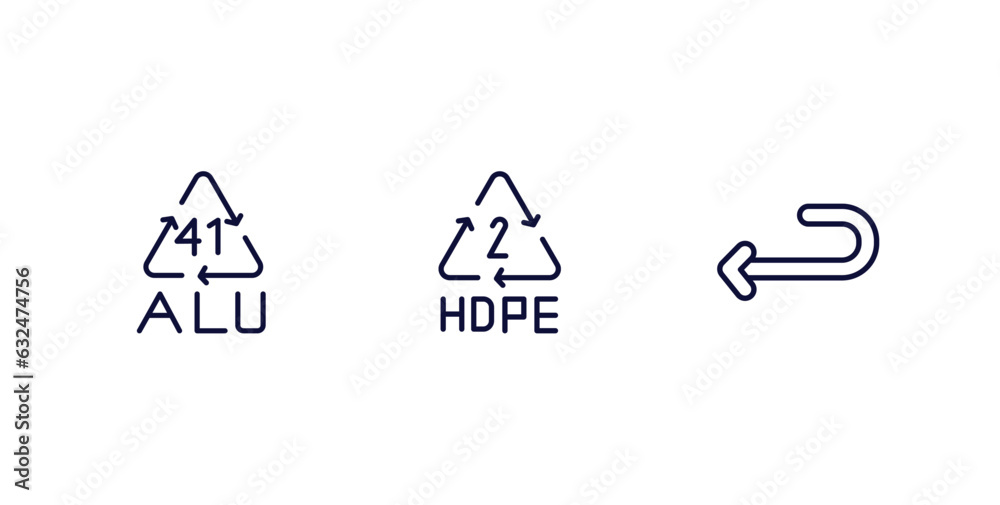 set of user interface thin line icons. user interface outline icons included 41 alu, hdpe 2 ...