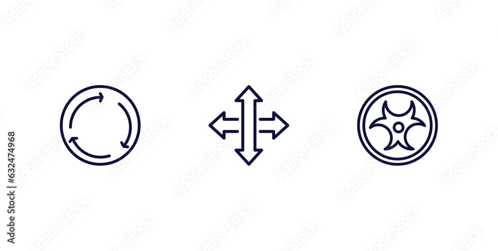 set of traffic signs thin line icons. traffic signs outline icons ...