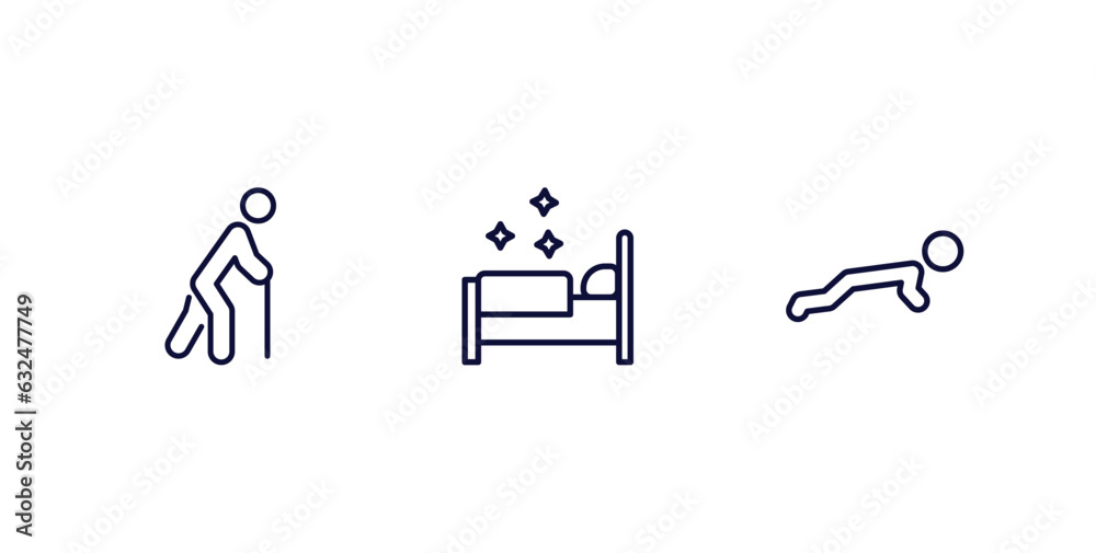 set of behavior and action thin line icons. behavior and action outline ...