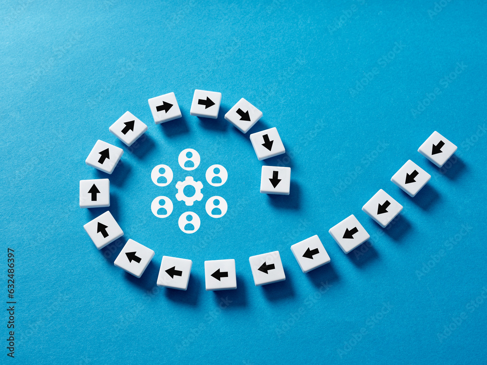 Collaboration, teamwork and project management. Cooperation and project ...