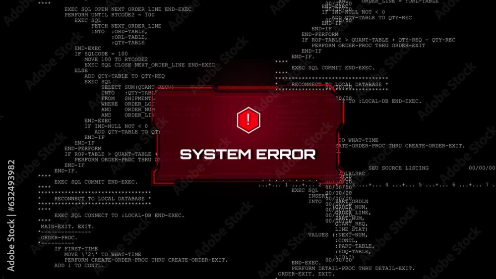 Vidéo Stock Attention Danger Symbol on Dark Red Glitched Background ...