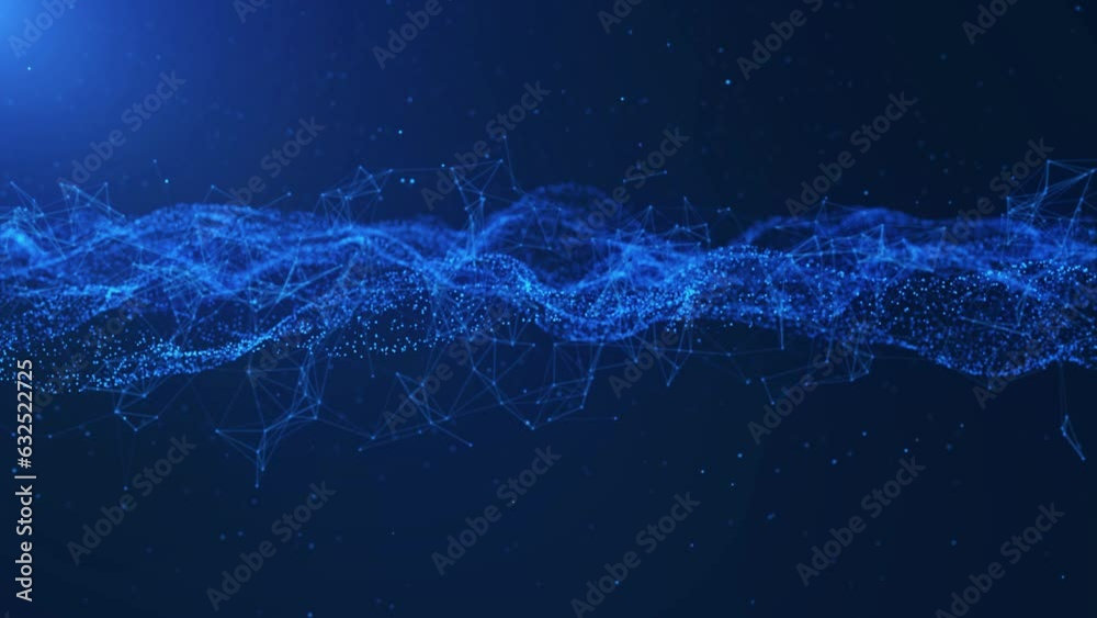 abstract wave motion Flow wave mesh pattern mesh line on dark 4K 3D ...