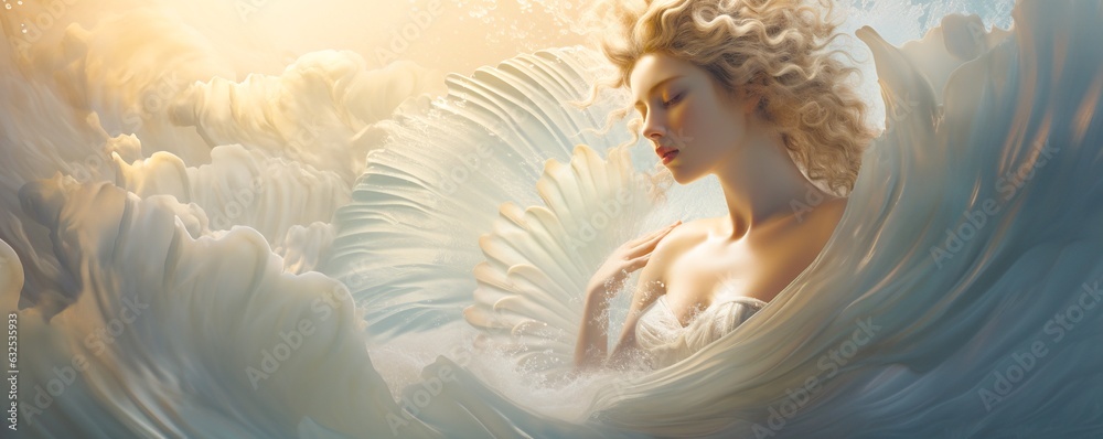 Birth of Beauty - Serene Portrait of Aphrodite, Greek Goddess of Love ...
