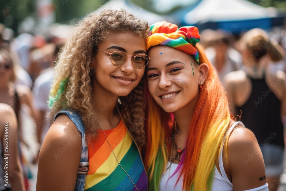 gay pride, rainbow and friends in support of lgbtq community, diversity ...