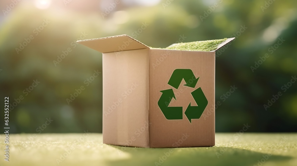 Generative AI : Net zero waste go green SME use eco friendly care sign ...