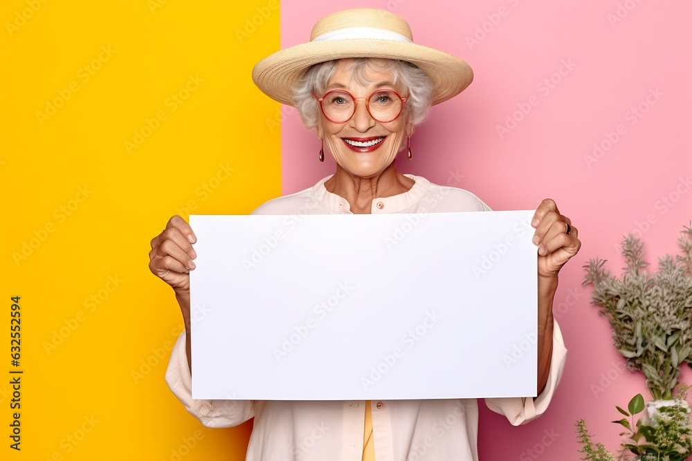 Generative AI : Happy grandpa and grandma smiling with white teeth ...