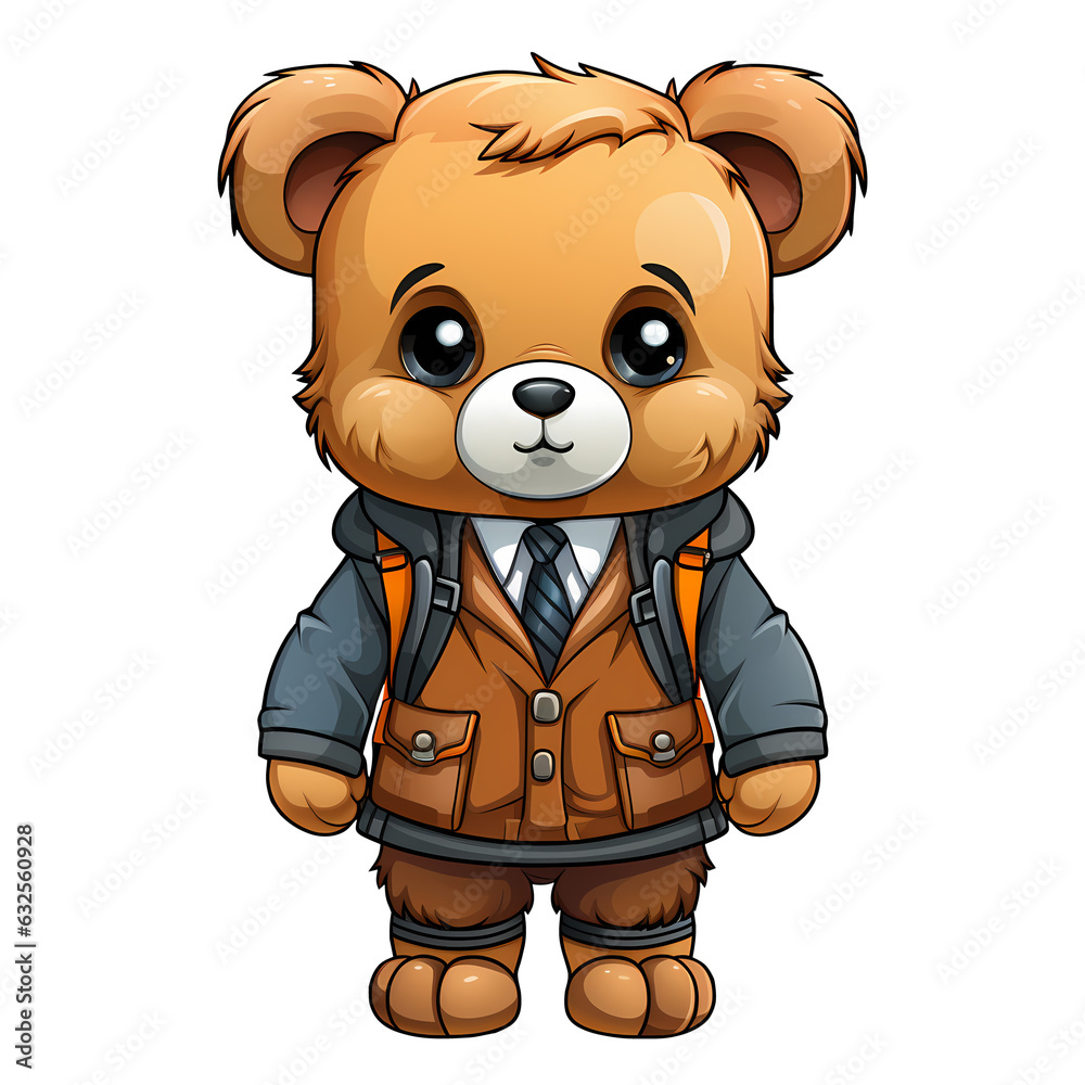 Cute Teddy Bear Back To School Clipart Illustration Stock Illustration ...