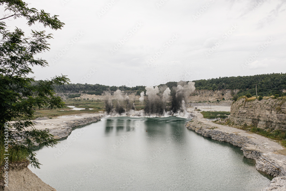 carrying out work in a quarry where minerals are extracted with the ...