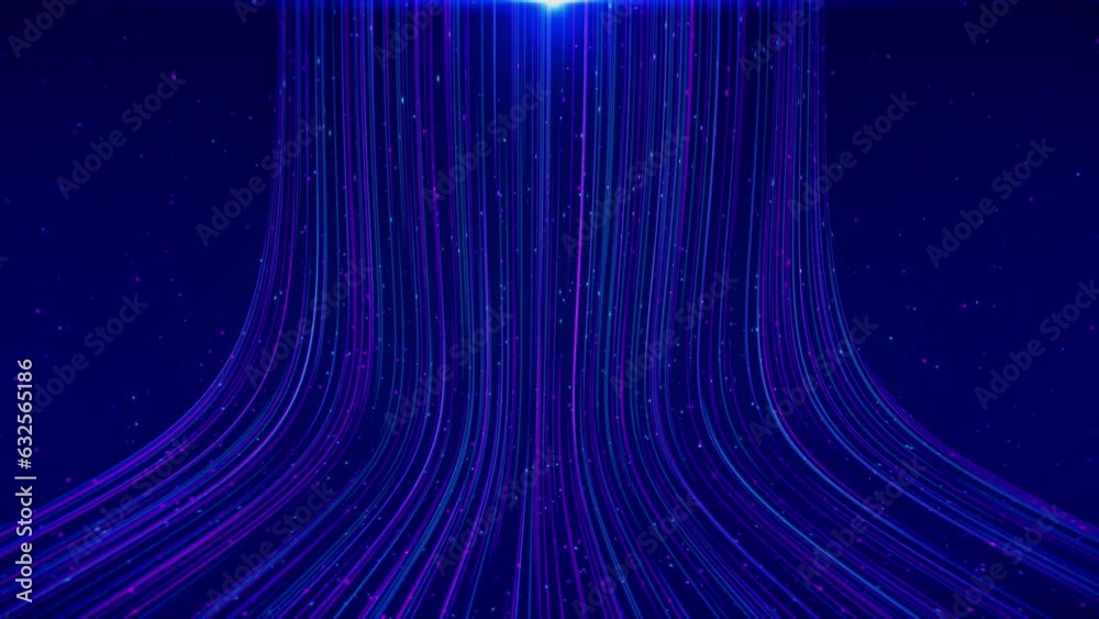 Future technology Big data background. Data funnel ai network. Quantum ...