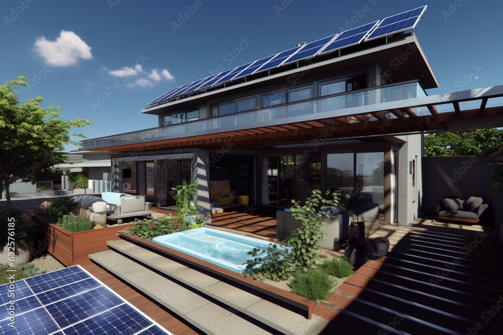 Create an immersive virtual reality tour of a solar-powered home, with ...