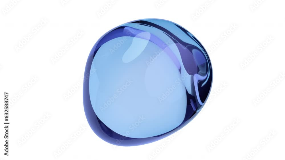 Abstract 3d animation of a water bubble, 4k video, loop Stock Video ...