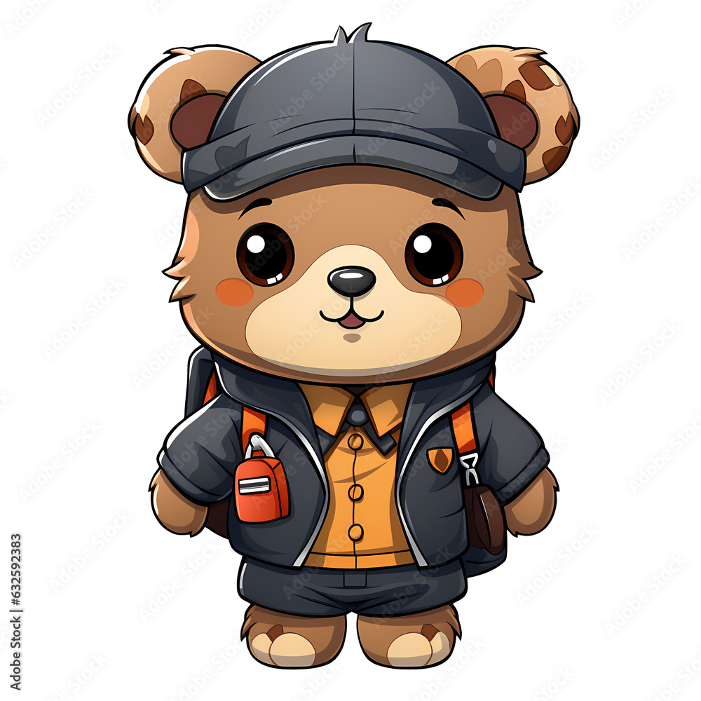 Cute Teddy Bear Back To School Clipart Illustration Stock Illustration ...