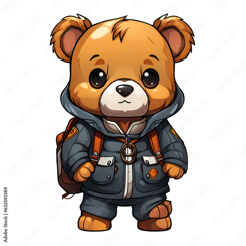 Cute Teddy Bear Back To School Clipart Illustration Stock Illustration ...