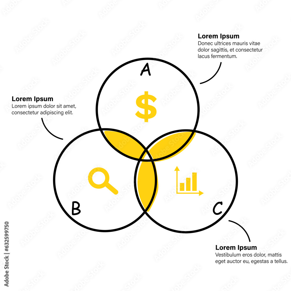 Circle infographics. Template for graph, presentation with idea, goal ...