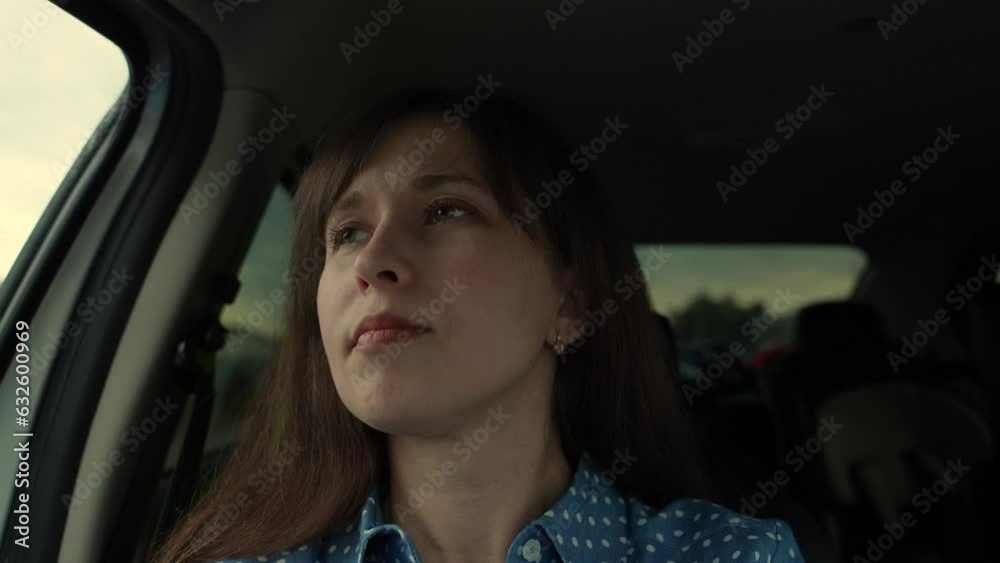 car trip, woman trip portrait, business trip girl car, tired woman road ...