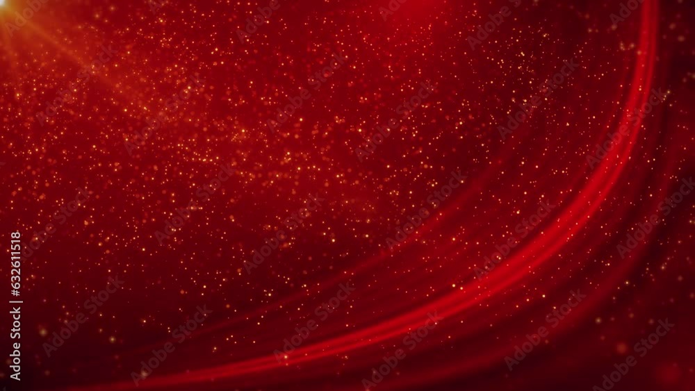 Video Stock Beautiful Red particles light glitter rising spectacular ...