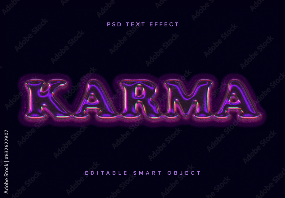 Hazy Chrome Text Effect Mockup Stock Template | Adobe Stock