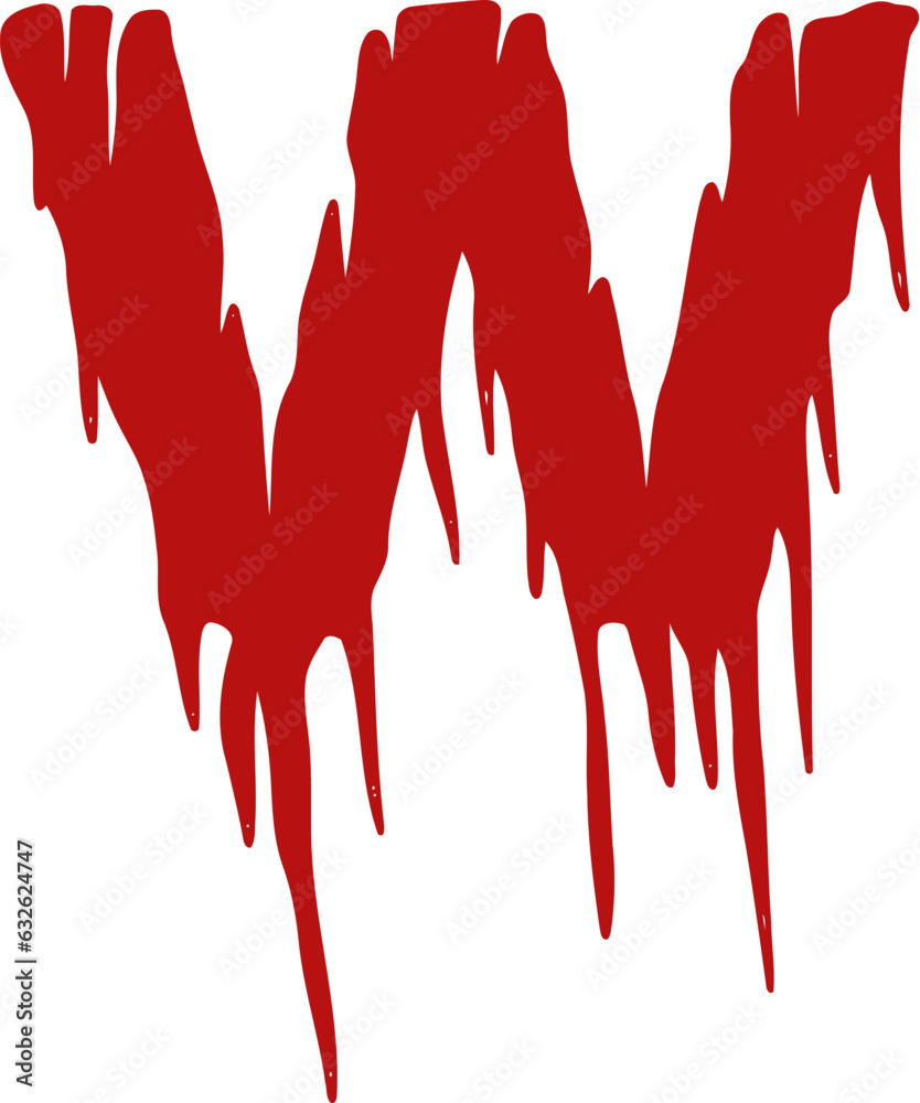 Scary Letter W Stock Vector | Adobe Stock