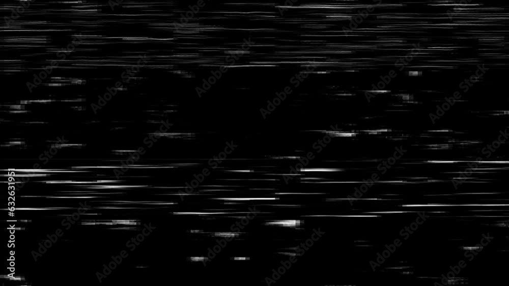 4K Visual video effects Glitch noise static television VFX stripes ...