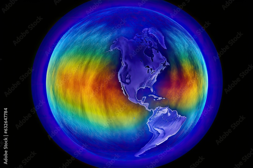 Ozone holes, a natural phenomenon in our atmosphere. AI Generative ...