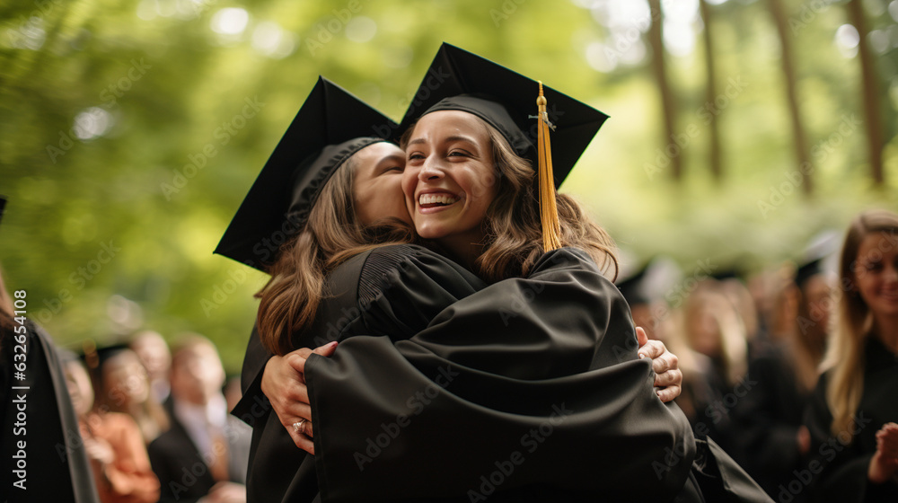 Capture the emotions of the student's teachers, congratulating them ...