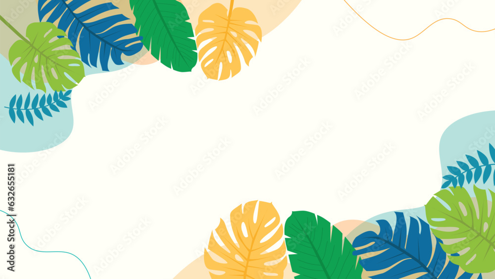 Hello Summer concept design, summer panorama, abstract illustration ...