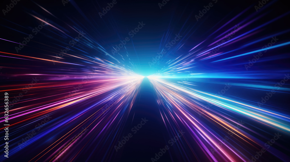 Abstract high speed technology line background.Created with Generative ...