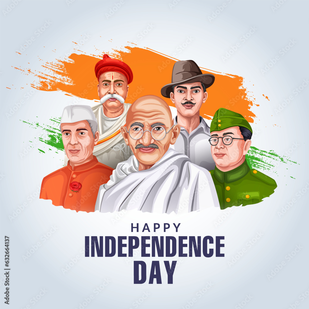 Independence Day celebrations, 15th August with freedom fighters poster ...