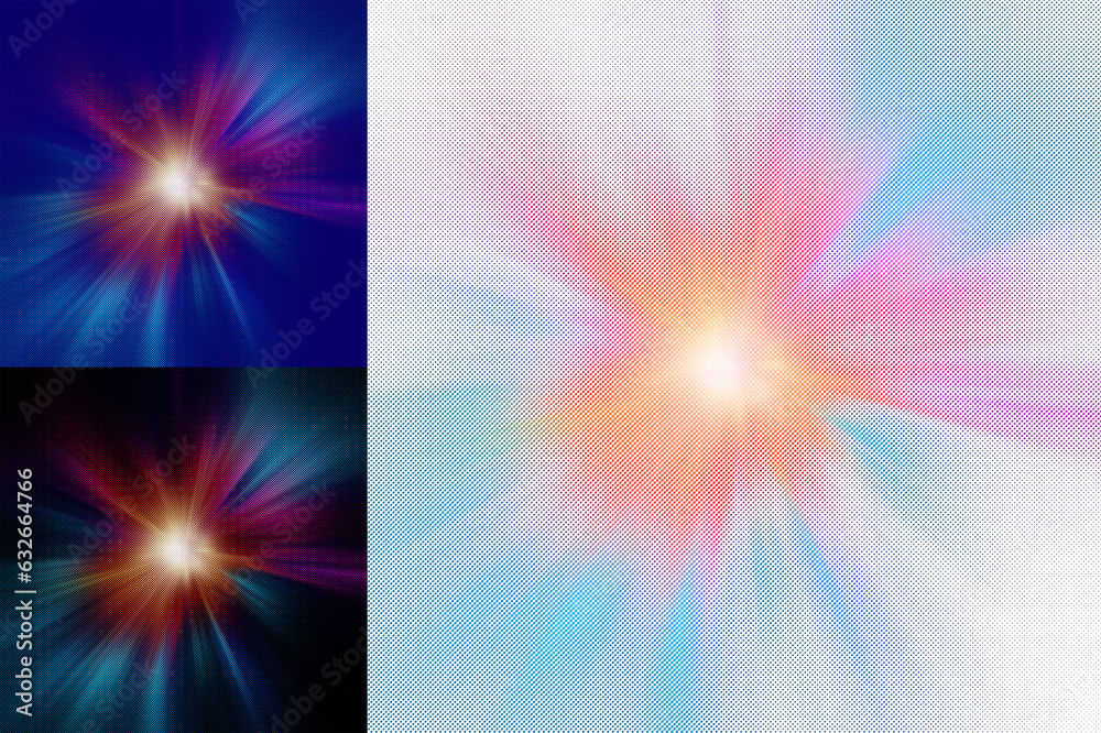 An overlay of luminous, round lights emanates from transparency onto a ...