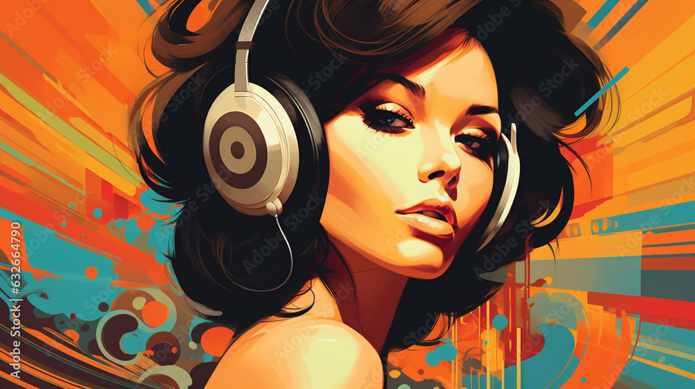 Design an album cover for a retro-inspired music collection, featuring ...