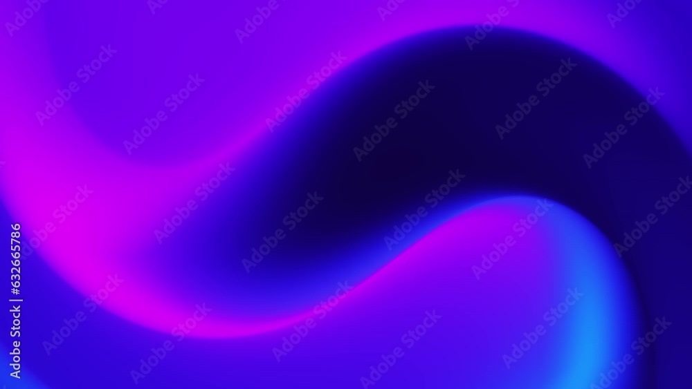Abstract neon blue purple gradient background with curve wave vídeo de ...
